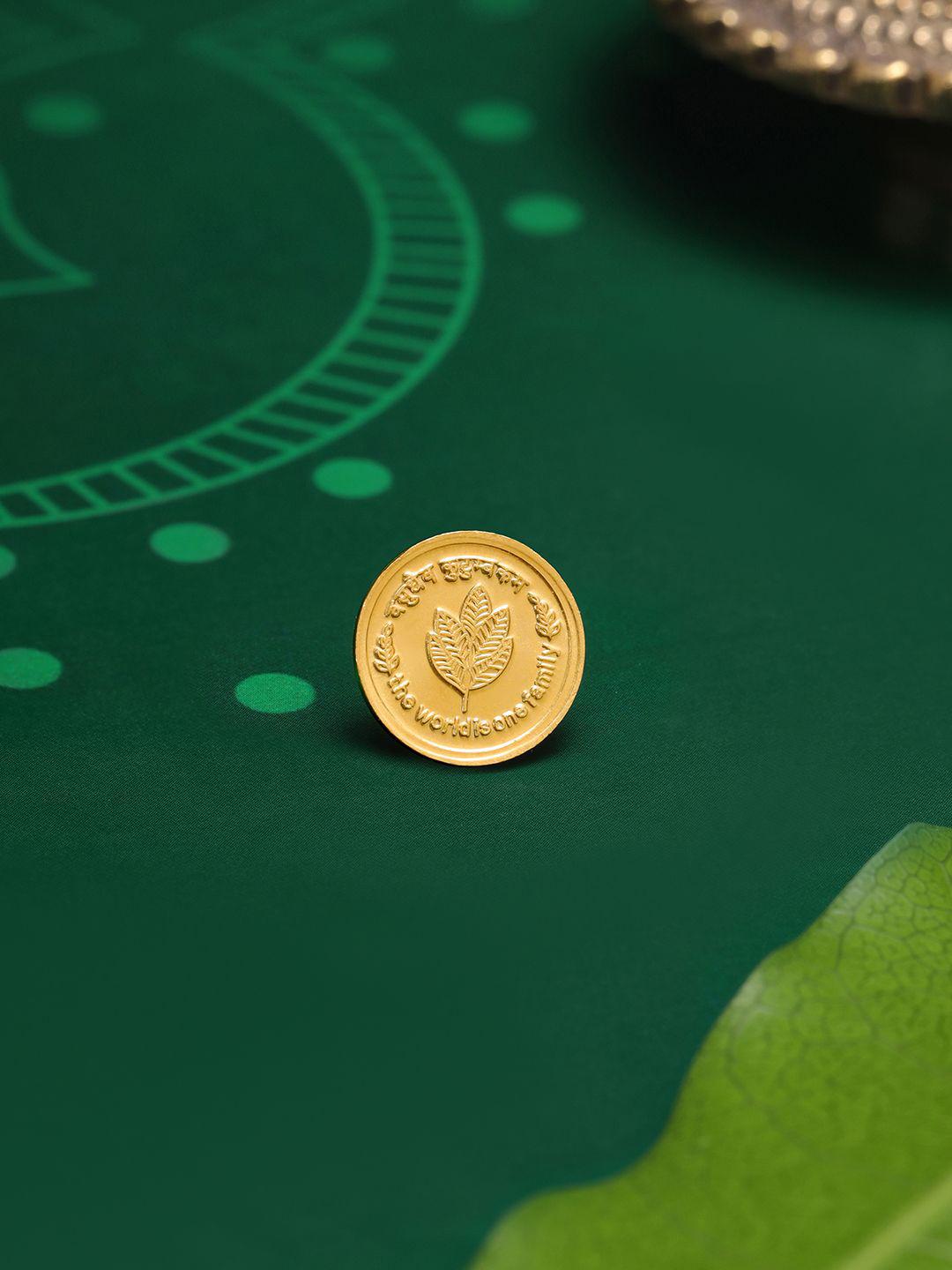 Buy Mia By Tanishq 22KT Gold Mango Leaf Coin 2 Gm - Gold Coin for ...