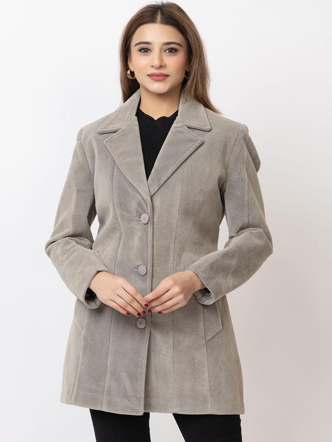 Buy Lady Leaf Winter Wear Tweed Led Flock Coat - Coats for Women ...