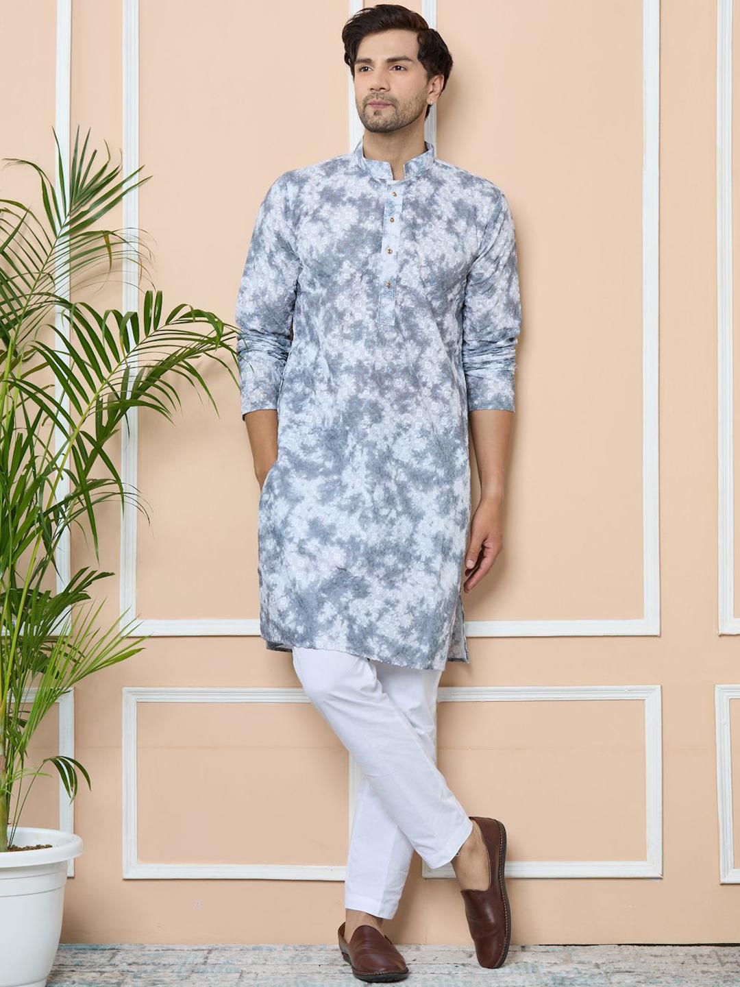 Buy See Designs Men Embroidered Thread Work Kurta - Kurtas for Men ...