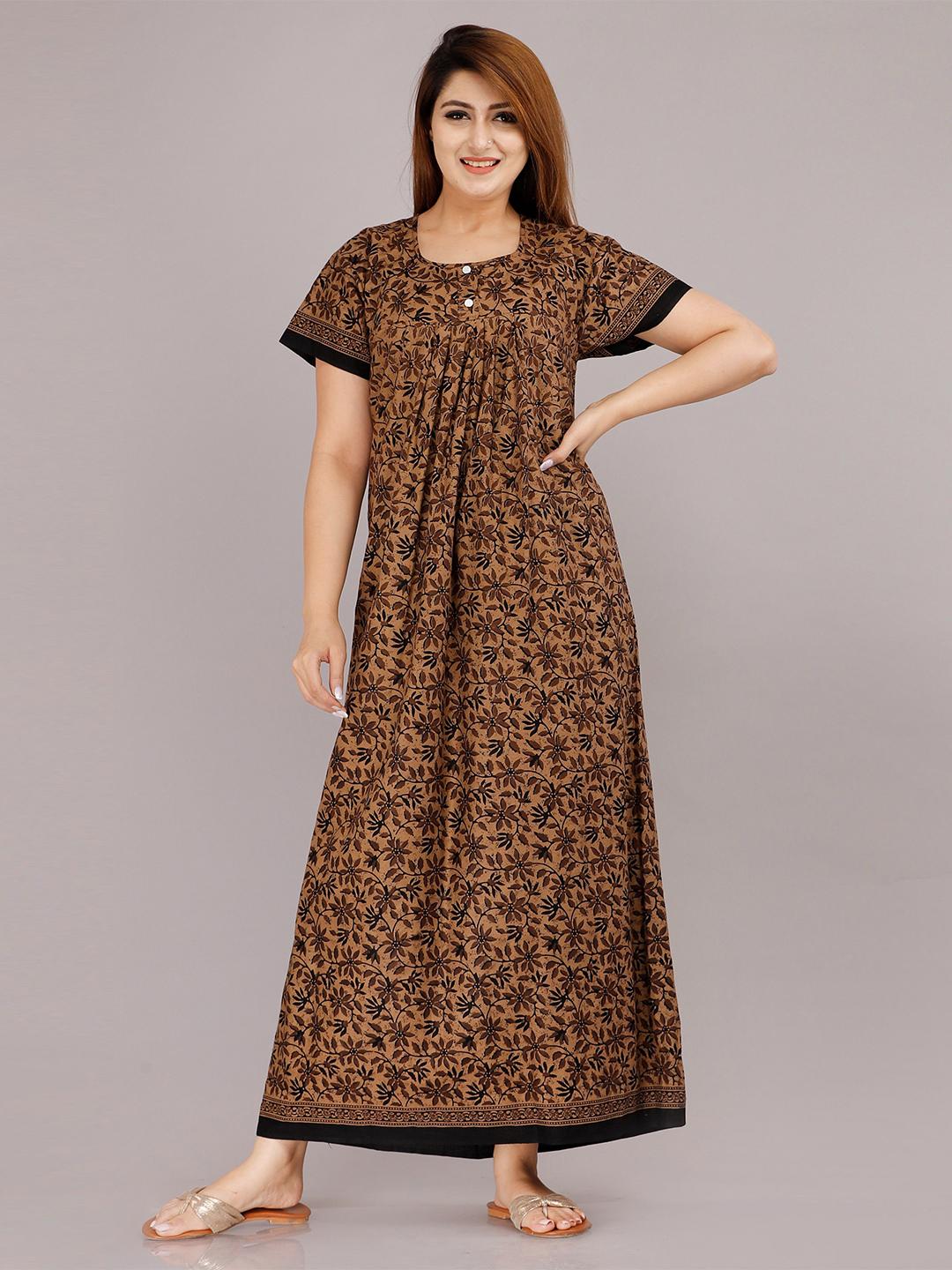 Buy MAYA PRINT Printed Maxi Nightdress - Nightdress for Women 30988125 ...