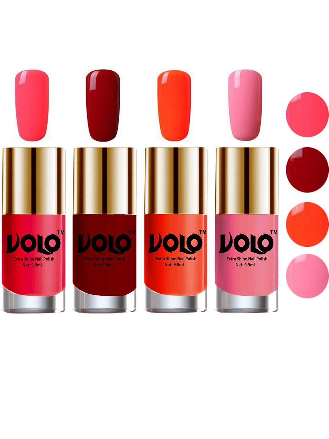Buy VOLO Set Of 4 HD Colors High Shine Professional Nail Polish 9ml ...