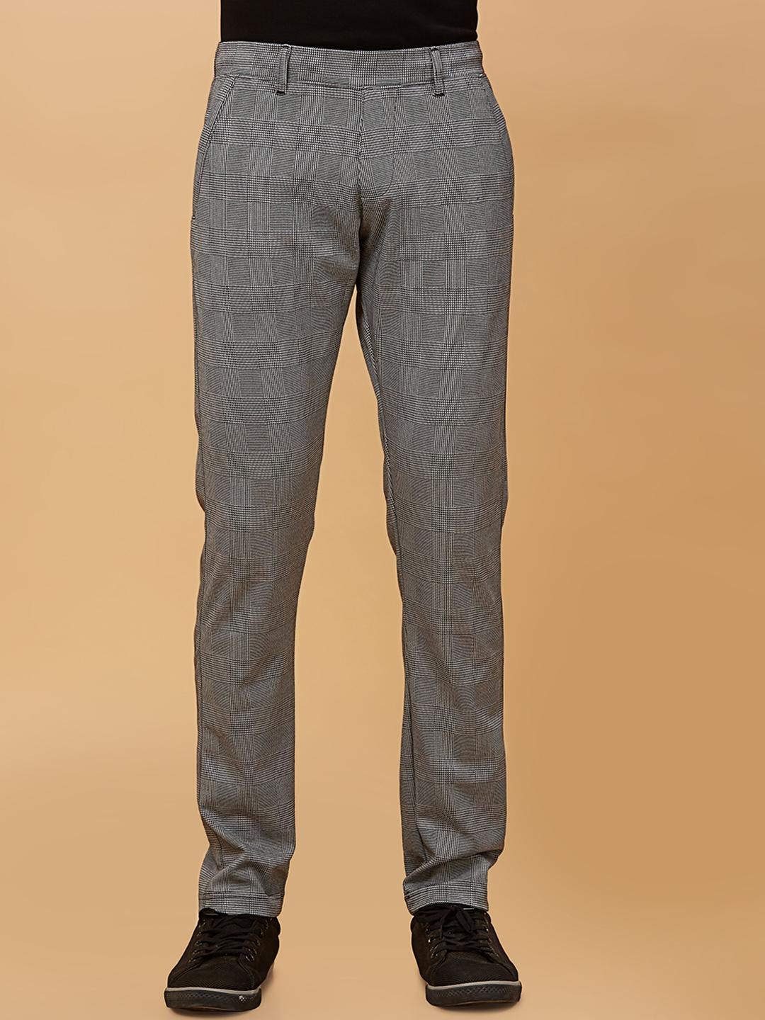 Buy Beevee Men Checked Cotton Trousers - Trousers for Men 30817701 | Myntra