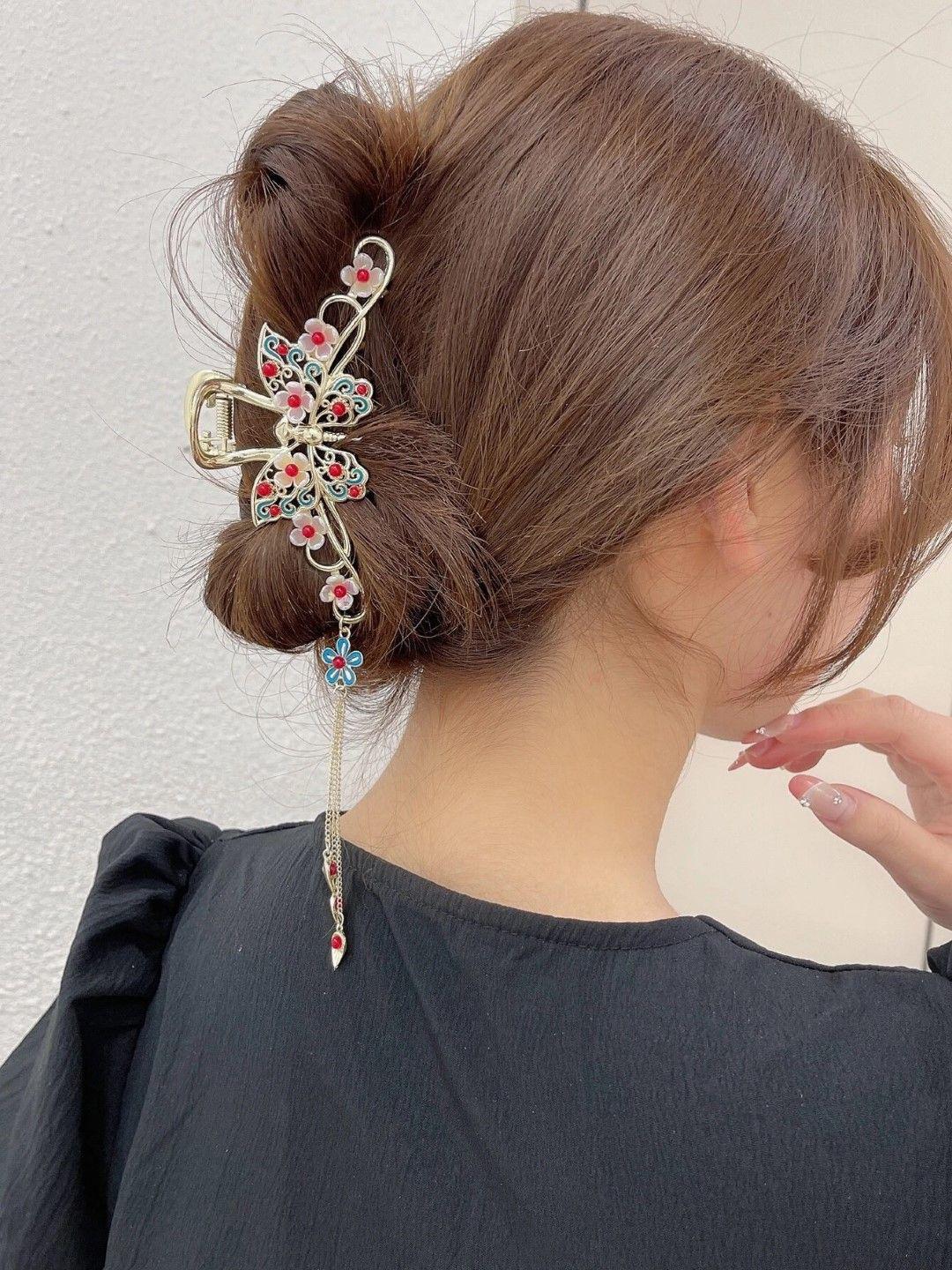 Buy Fabula Women Embellished Claw Clip - Hair Accessory for Women ...
