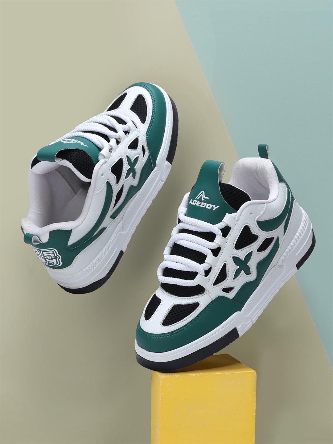 Buy Adeboy Men Colourblocked Round Toe Lace Up Casual Sneakers - Casual ...
