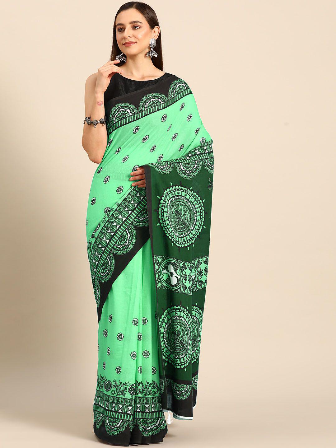 Buy BUTA BUTI Ethnic Motifs Printed Pure Cotton Saree - Sarees for ...