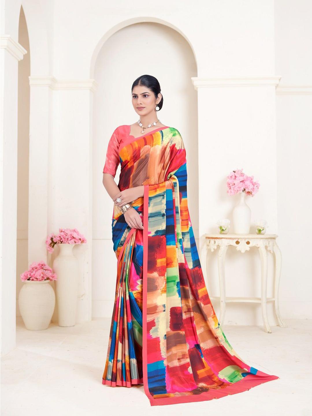 Buy JIVORA Abstract Printed Saree - Sarees for Women 31041464 | Myntra