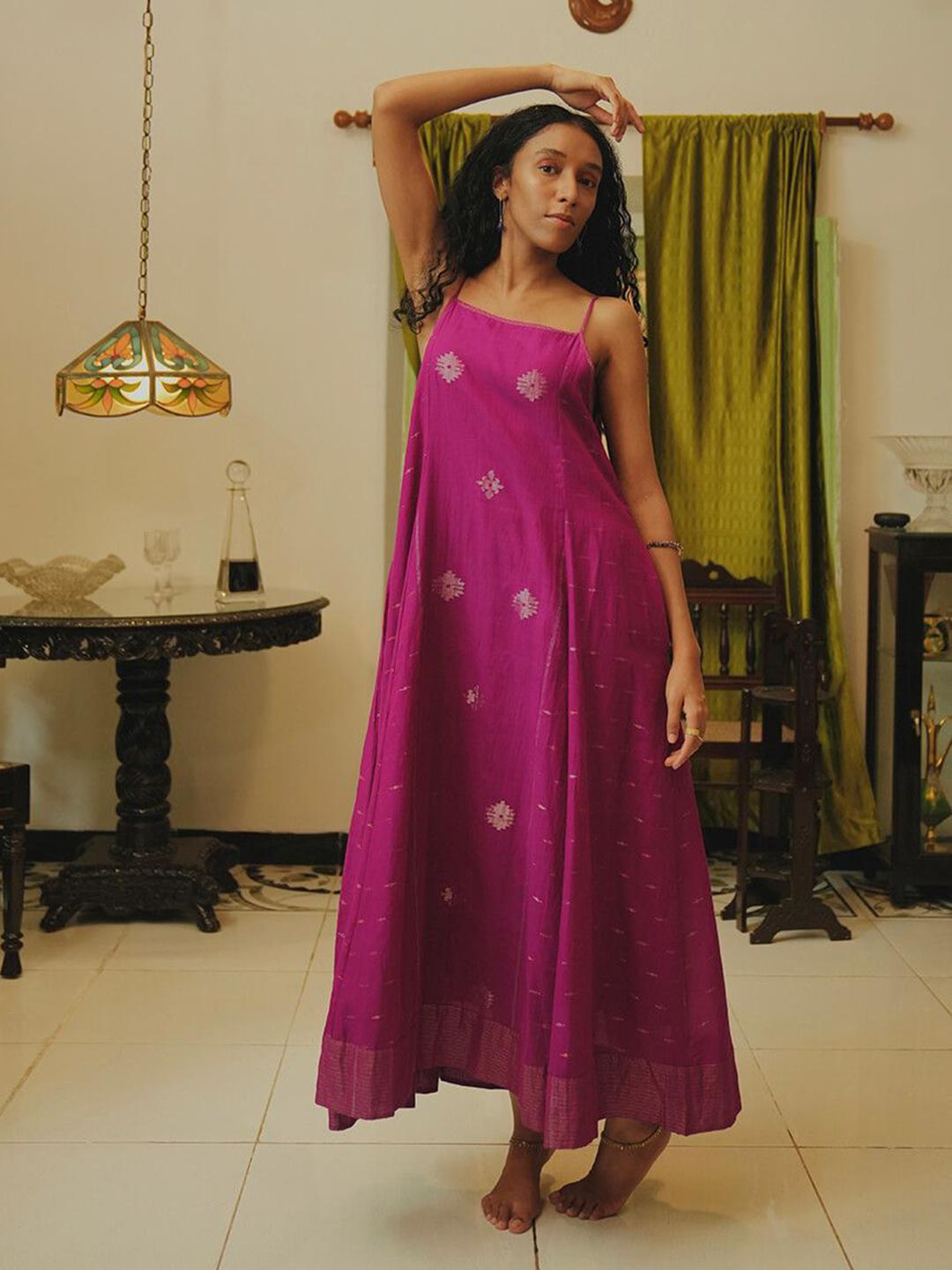 Buy Bhomra Shoulder Straps Maxi Dress - Dresses for Women 31022838 | Myntra