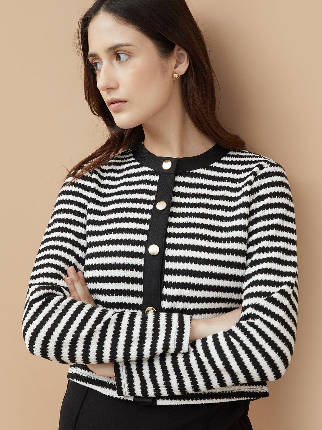 Buy CODE By Lifestyle Women Striped Cardigan - Sweaters for Women ...