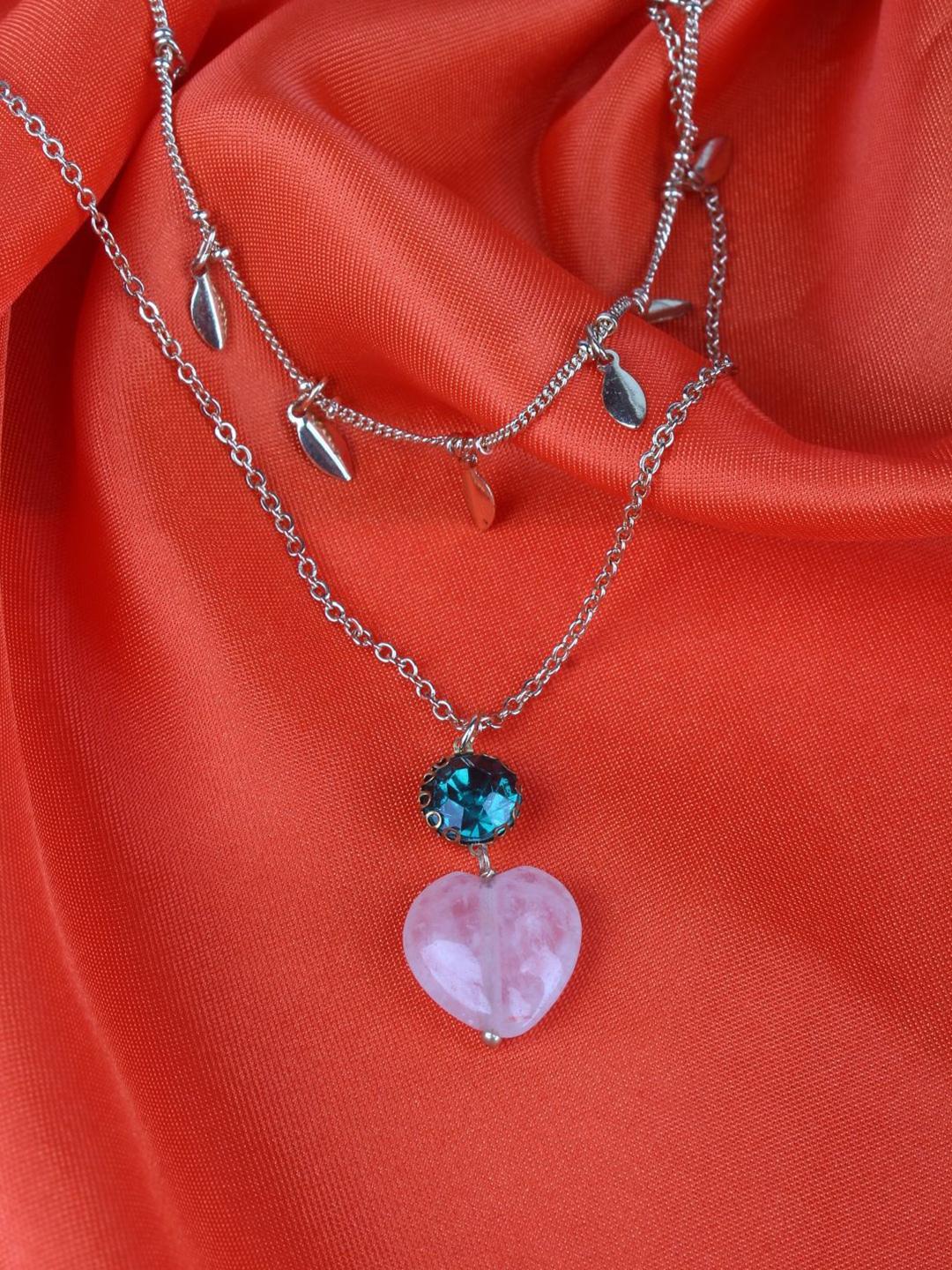 Buy KPOP Gold Plated Stone Studded Layered Necklace - Necklace And ...