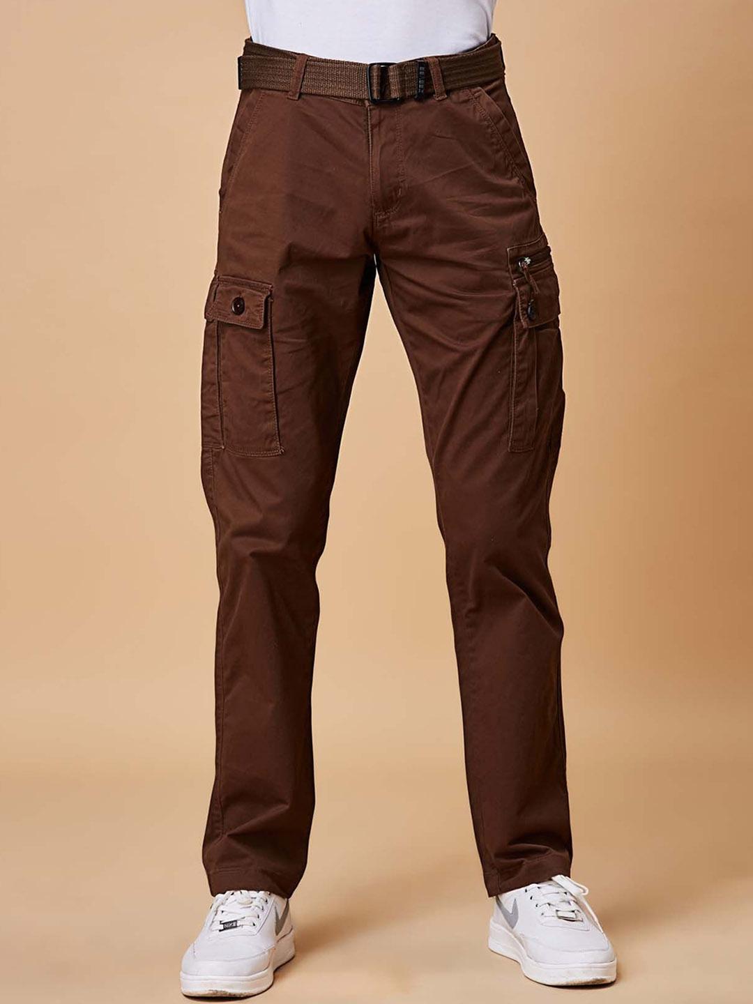 Buy Beevee Men Classic Regular Fit Cargos Trousers - Trousers for Men ...