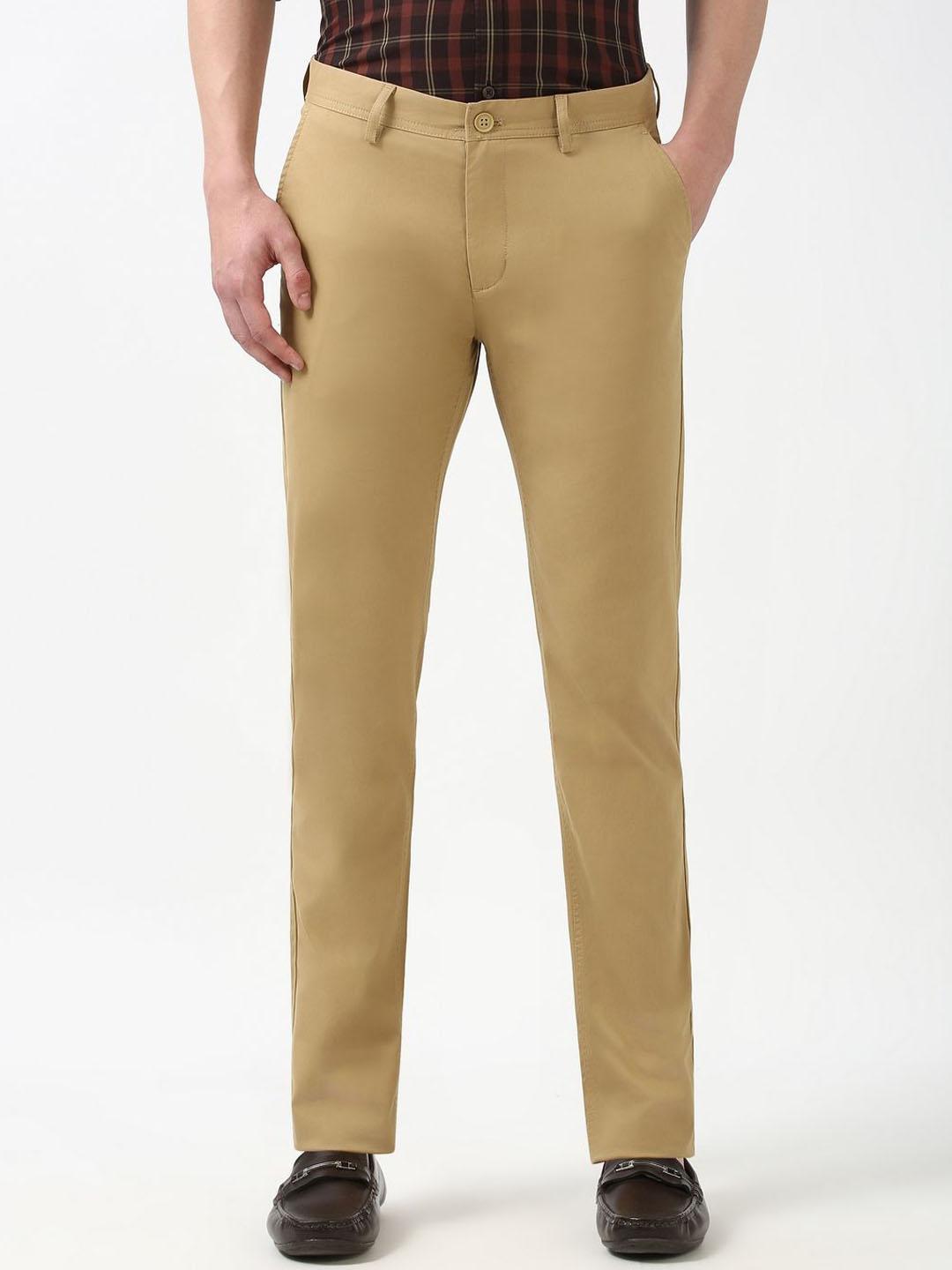 Buy Peter England Casuals Men Super Slim Fit Trousers - Trousers for ...