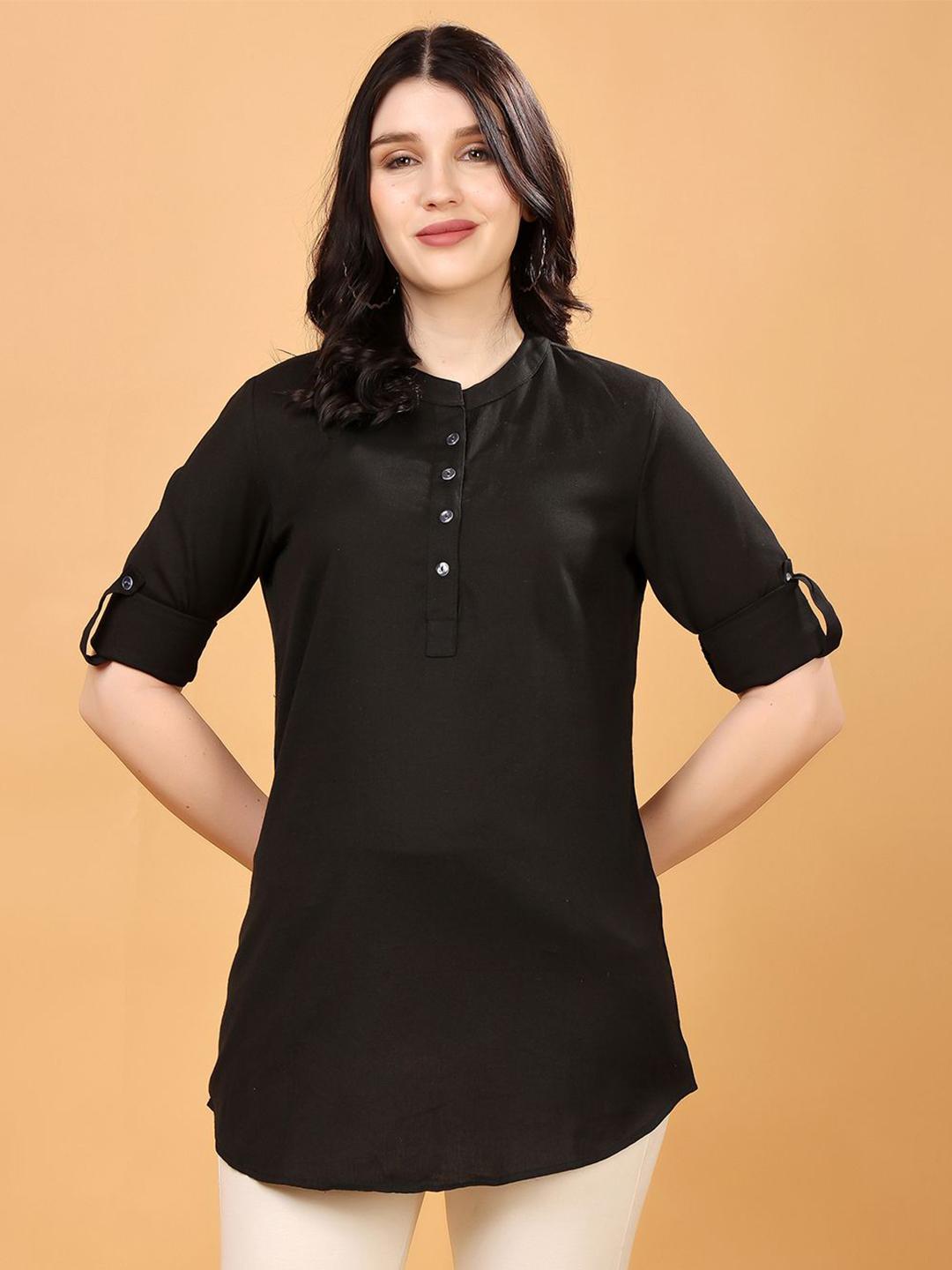 Buy Moda Rapido Women Mandarin Collar Tunic - Tunics for Women 33417058 ...