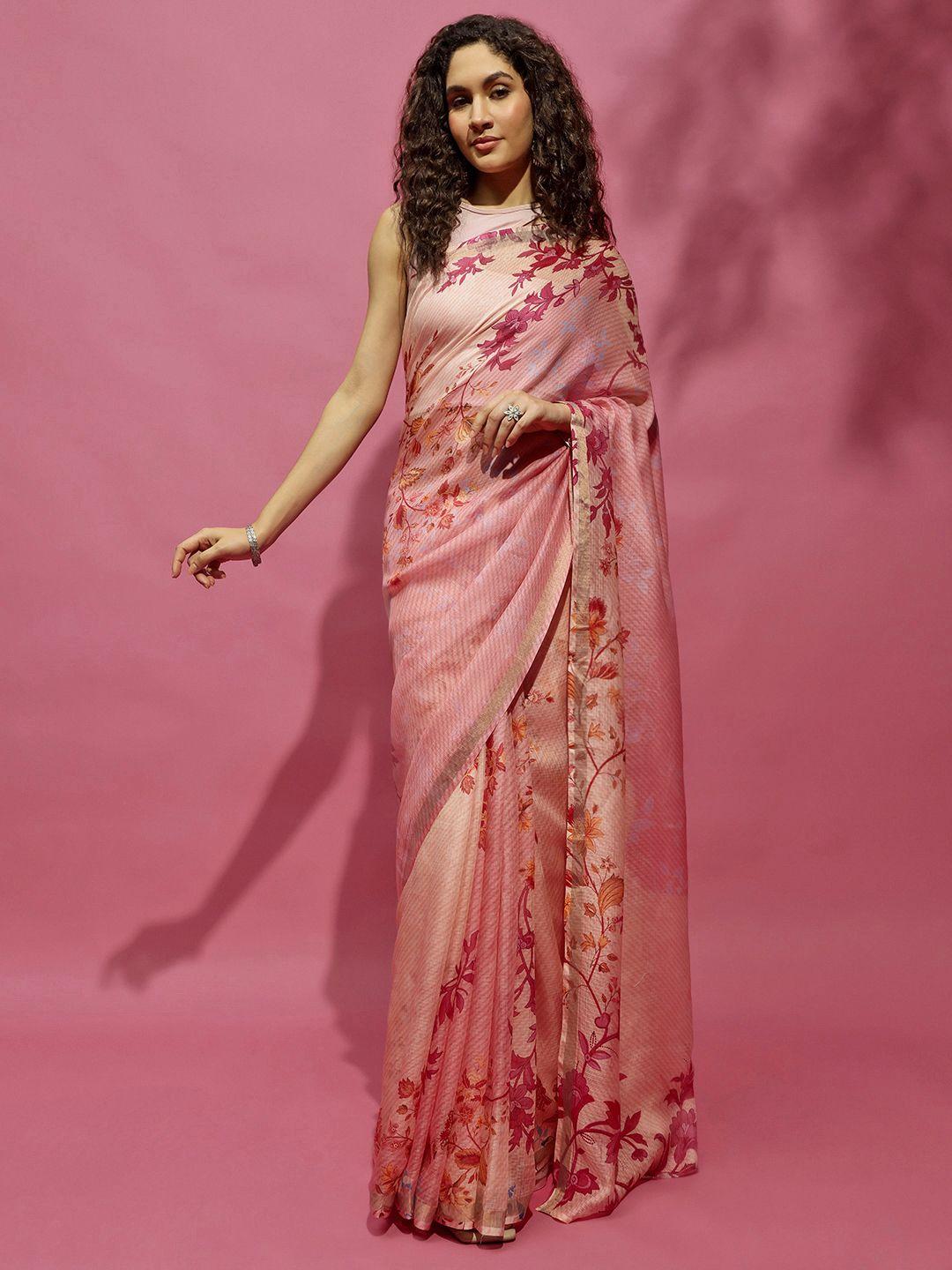 Buy Navyasa By Liva Floral Printed Saree - Sarees for Women 33422568 ...