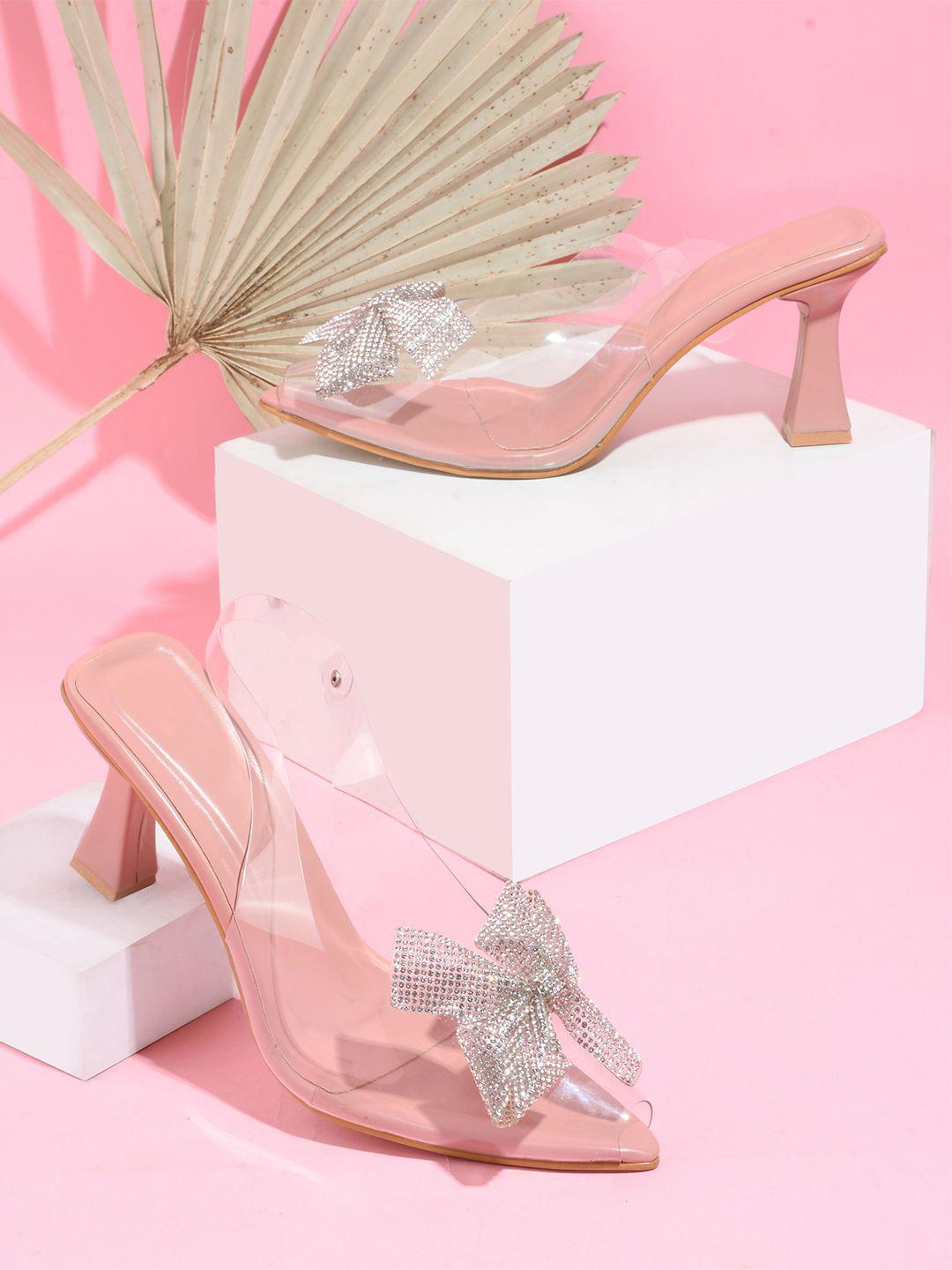 Buy Froh Feet Women Embellished Peep Toes With Bows - Heels for Women ...
