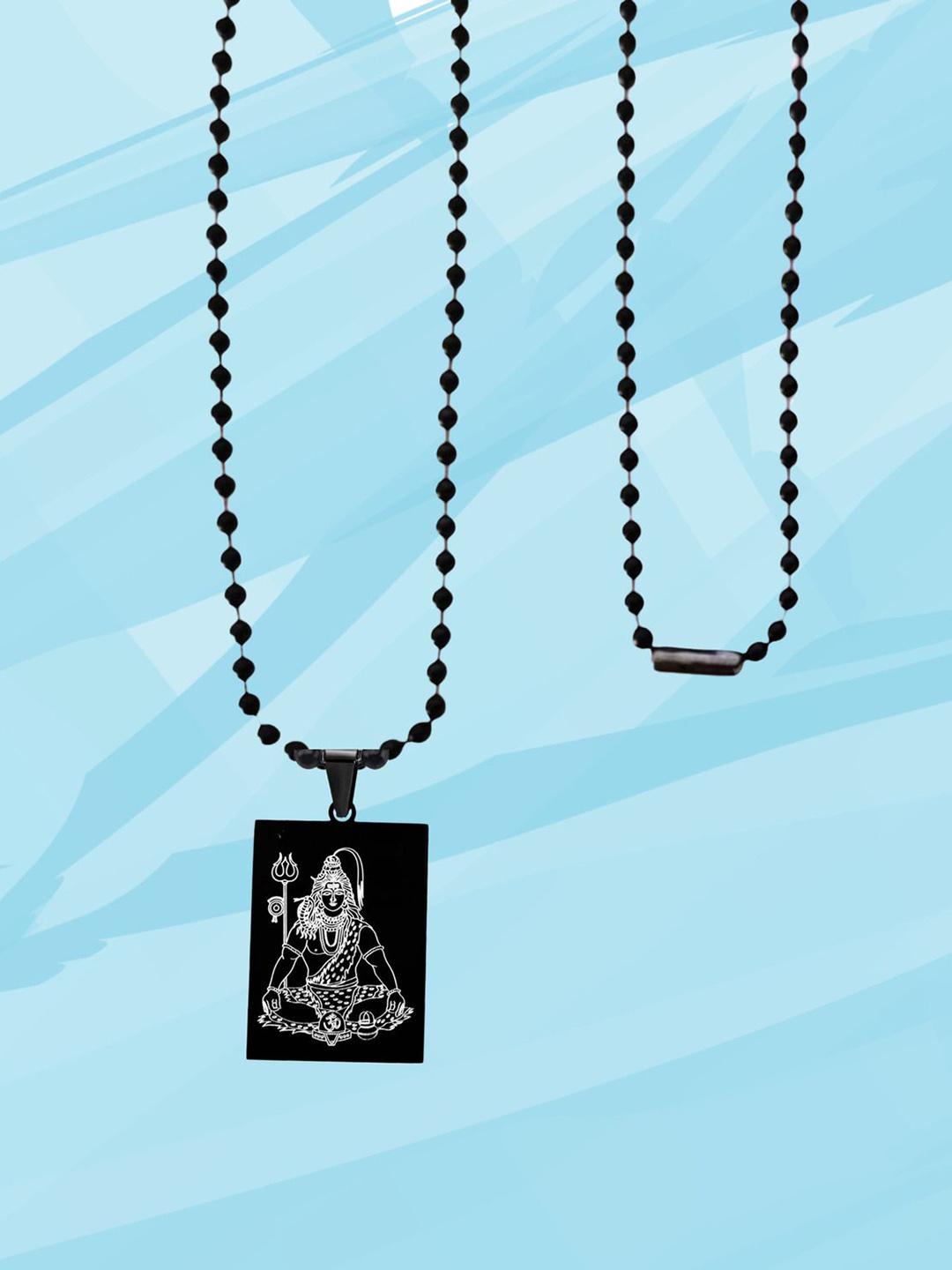 Buy M Men Style Stainless Steel God Shiva Medallion Pendants - Pendant ...
