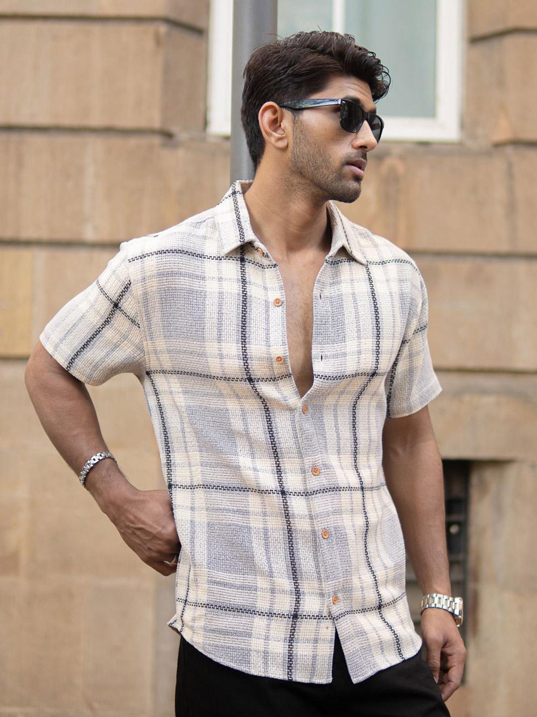 Buy Powerlook Men Tartan Checks Checked Casual Shirt - Shirts for Men ...