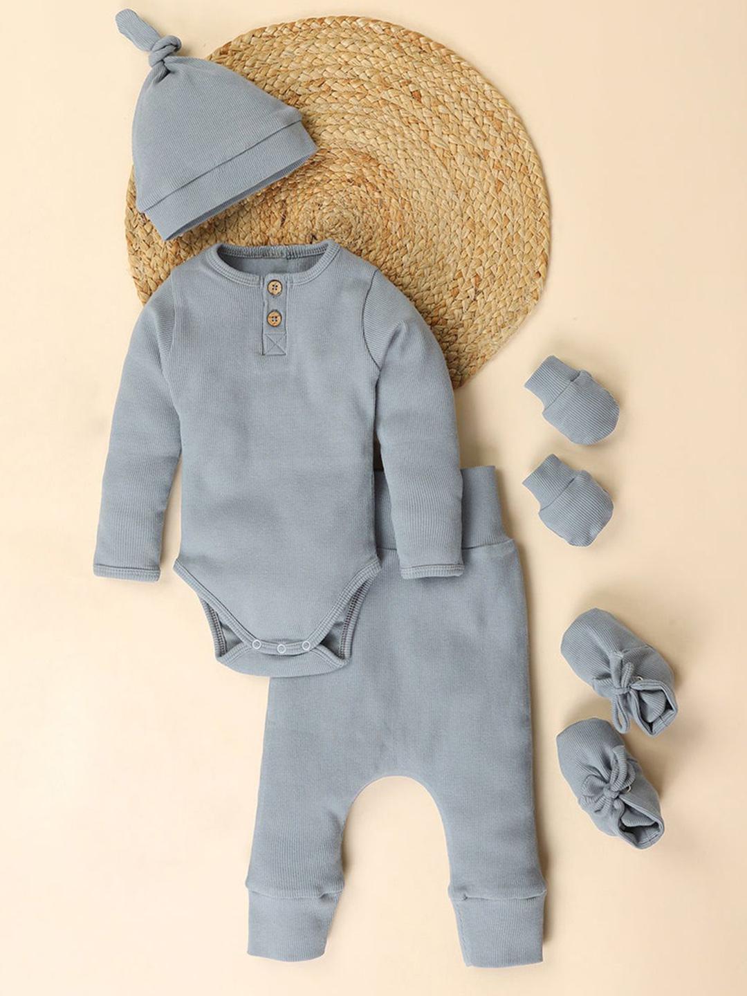 Buy Moms Home Kids Essential Ribbed New Born Baby Organic Cotton ...