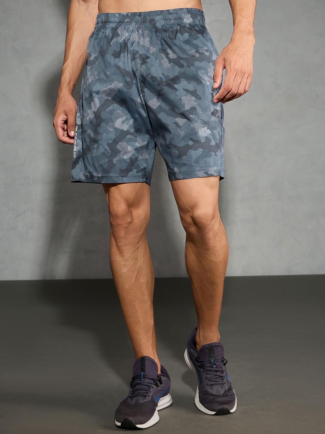 Buy Technosport Men Camouflage Printed Running Sports Shorts With ...