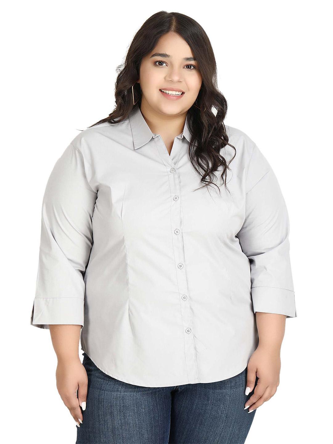 Buy Blue Ronin Women Standard Formal Plus Size Shirt - Shirts for Women ...