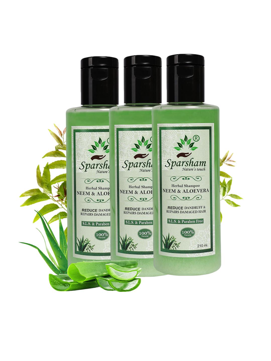 Buy SPARSHAM NATURE'S TOUCH Set Of 3 Herbal Shampoo With Neem ...