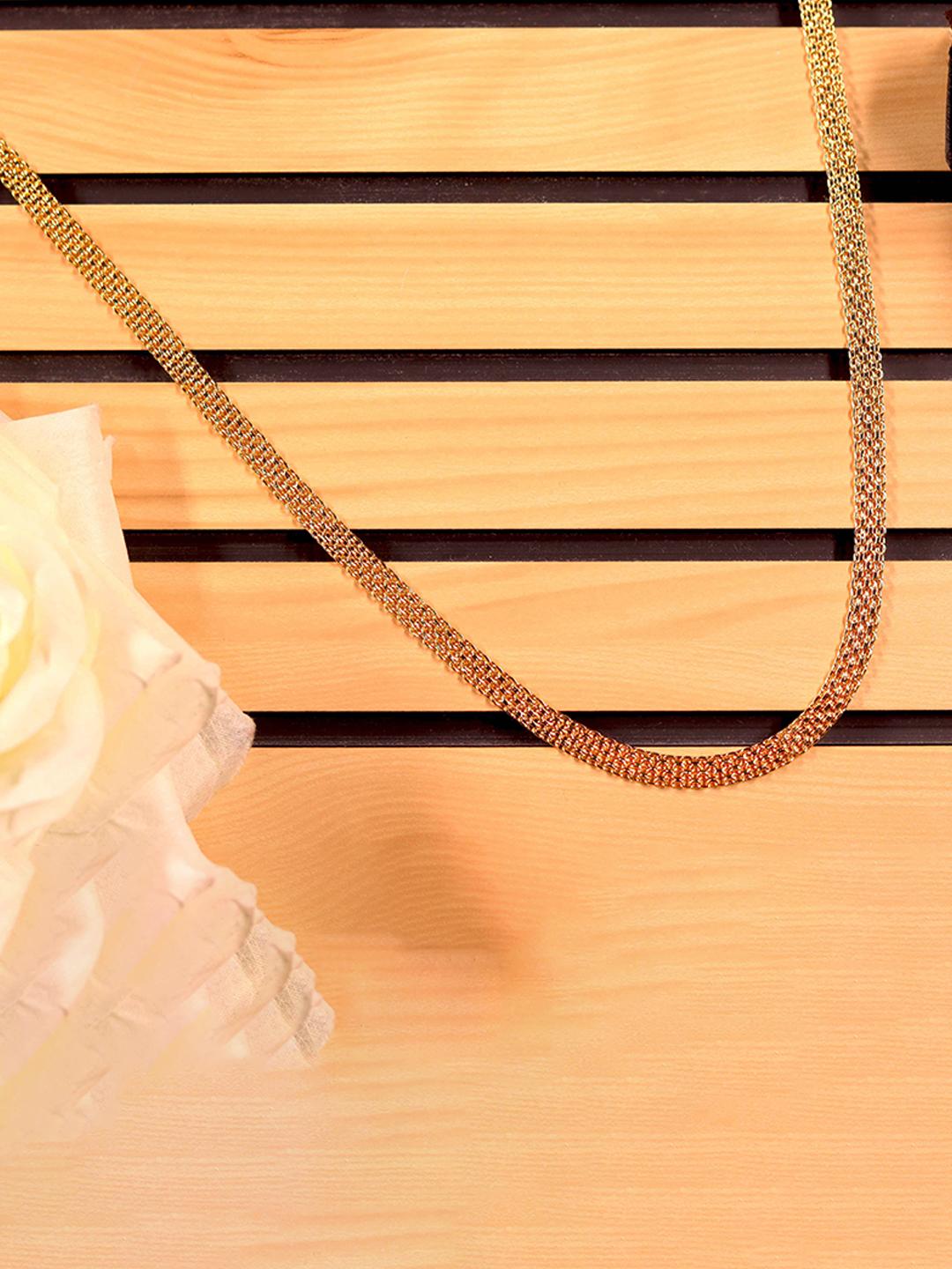 Buy GOLD CASH Unisex Brass Gold Plated Chain - Necklace And Chains for ...