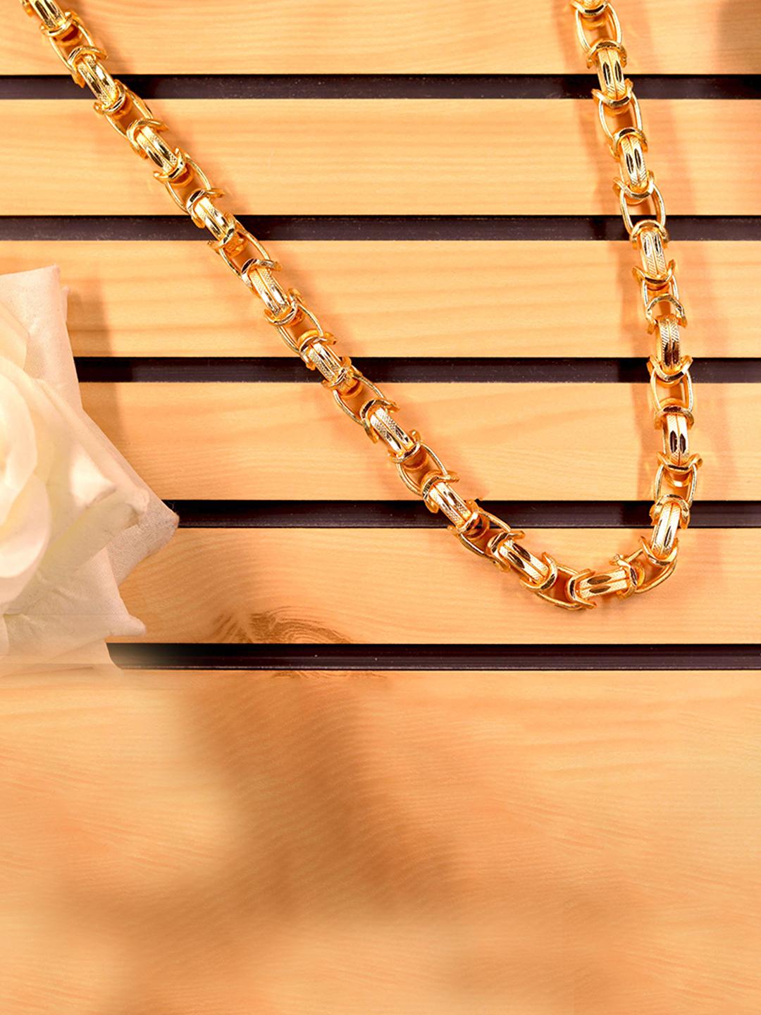 Buy GOLD CASH Unisex Brass Gold Plated Chain - Necklace And Chains for ...