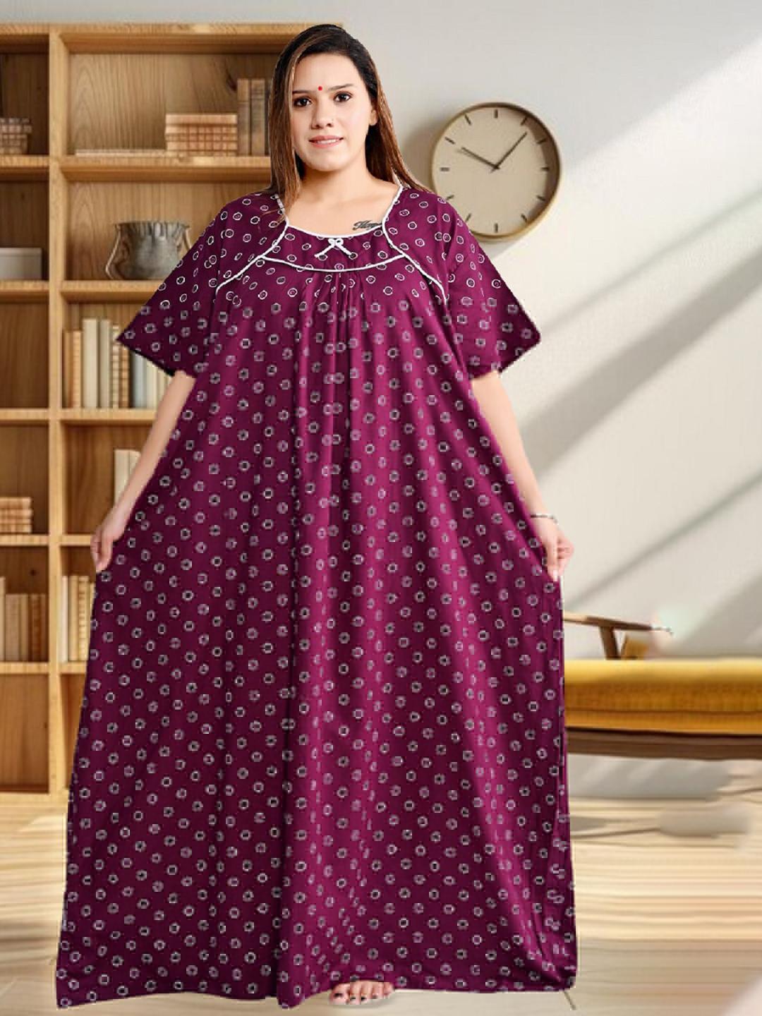Buy Bindass Female Collection Women Plus Size Pure Cotton Maxi ...