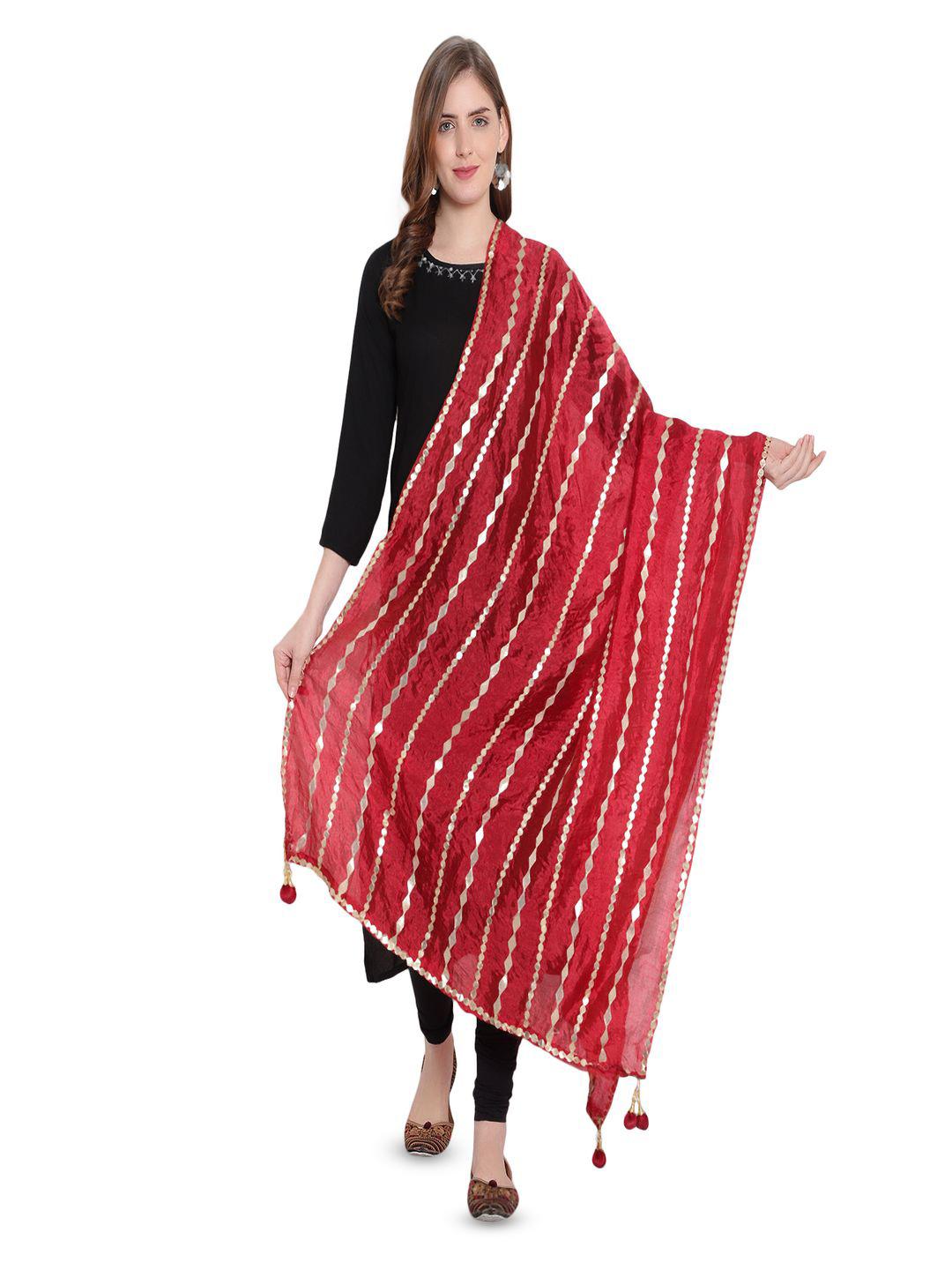 Buy Karthav Fashion Greometric Gotta Patti Dupatta - Dupatta for Women ...