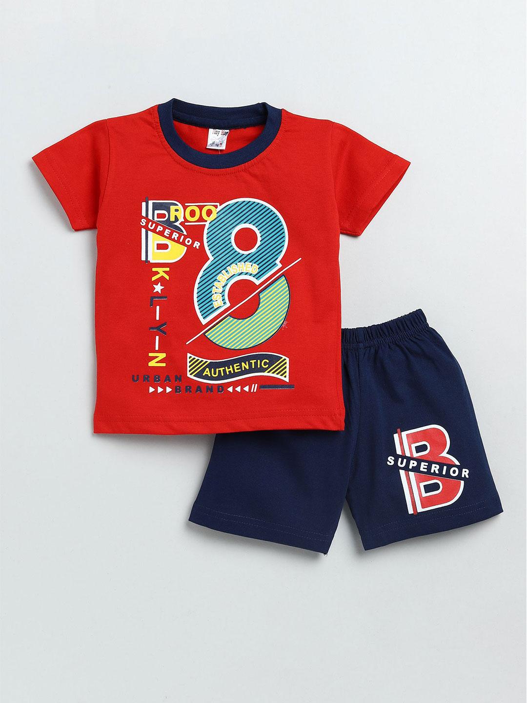 Buy TINY BINY Boys Printed T Shirt With Shorts - Clothing Set for Boys ...