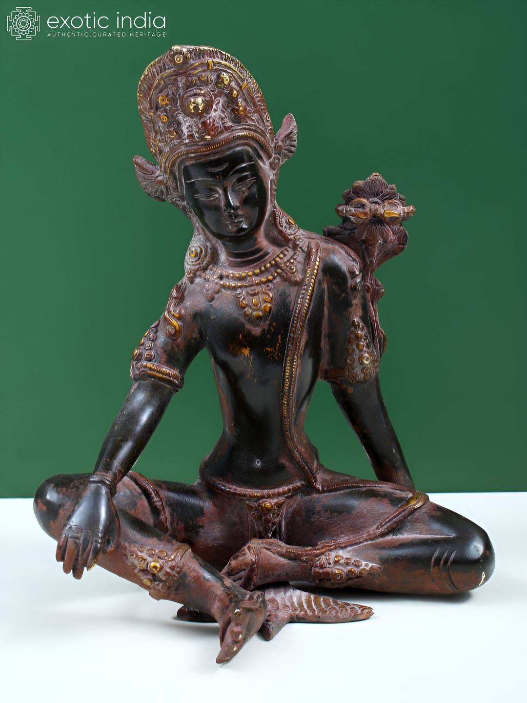 Buy Exotic India Indra The Most Popular Vedic Black Brass Metallic ...