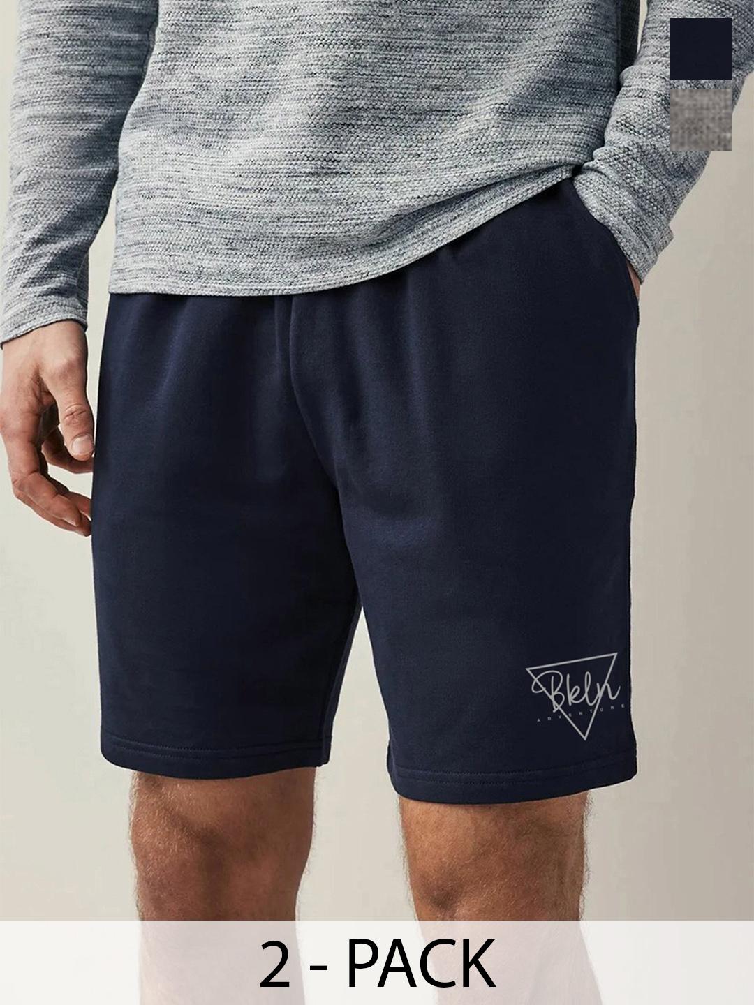 Buy Moda Rapido Men Pack Of 2 Mid Rise Regular Fit Outdoor Shorts ...