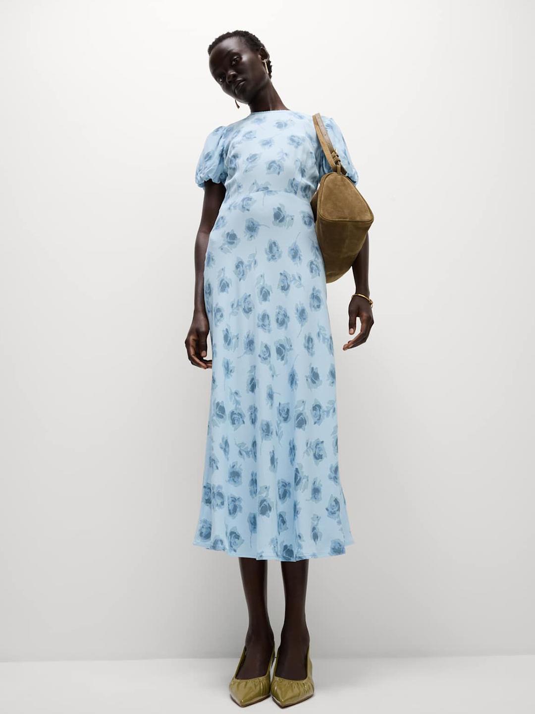 Buy Marks & Spencer Floral Printed A Line Midi Dress - Dresses for ...