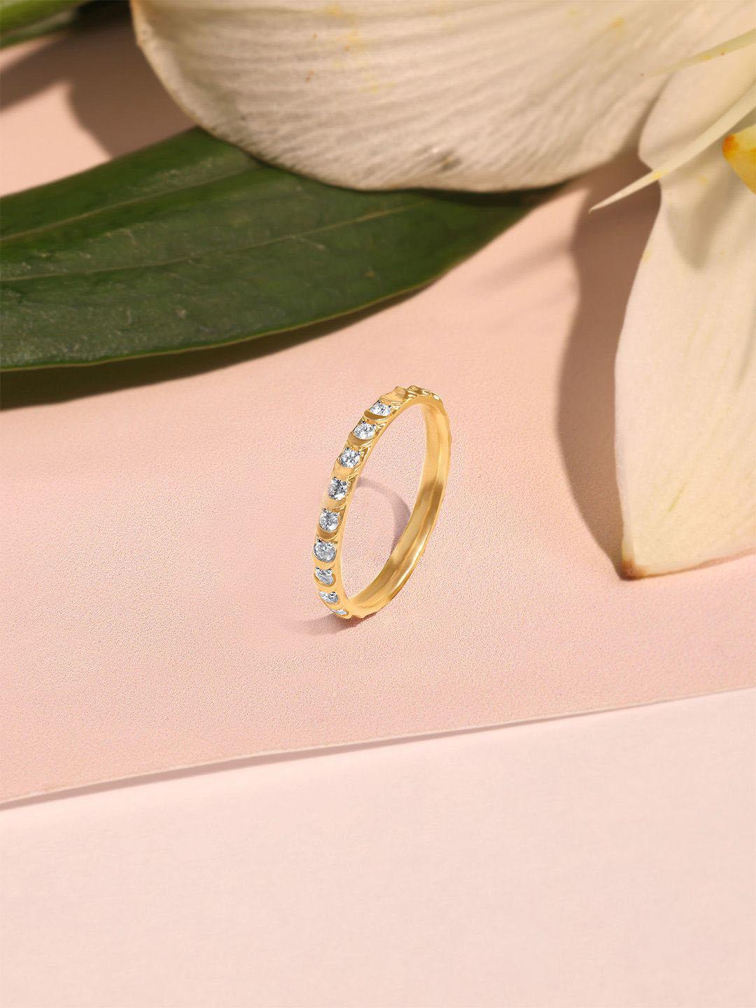 Buy Mia By Tanishq 14KT Yellow Gold Natural Diamond Crescent Moon ...