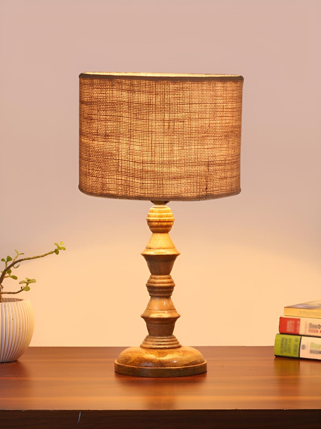 Buy Aura Warm Yellow Wood Cylinder Textured High Quality Electrical ...