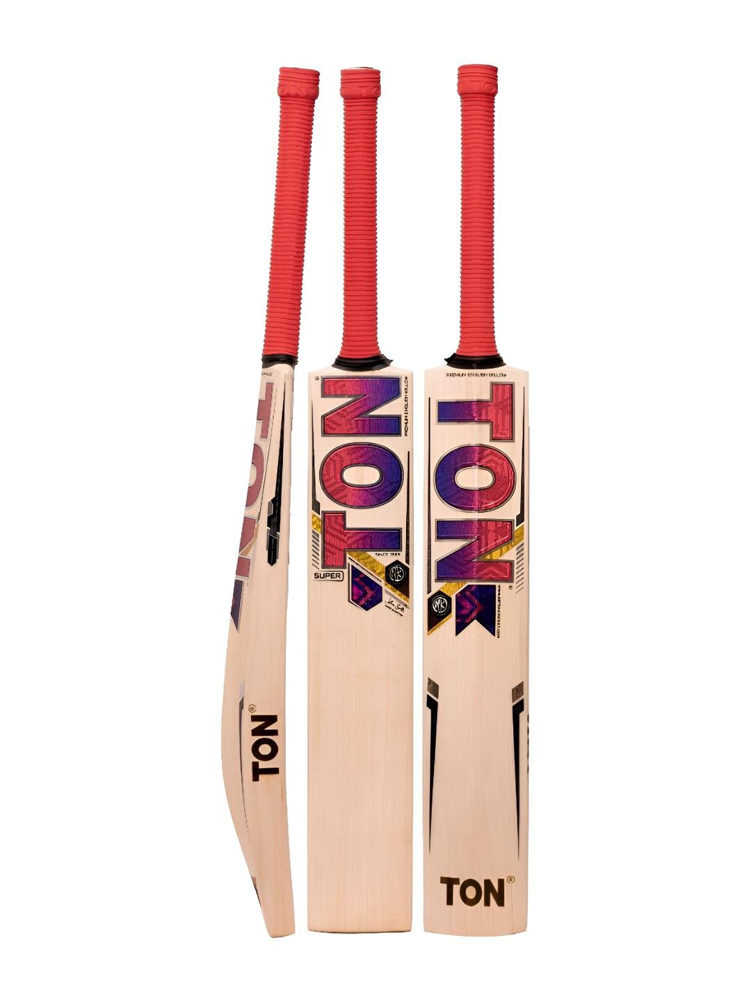 Buy SS Beige & Pink Sunridges Ton Super English Willow Cricket Bat ...