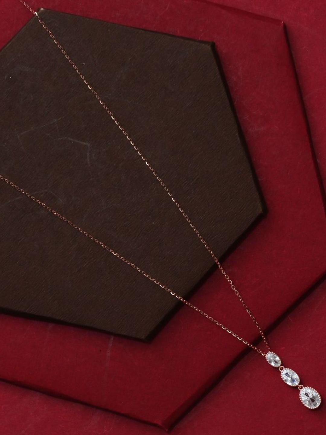 Buy 925 SILLER 925 Sterling Silver Rose Gold Plated Cubic Zirconia ...