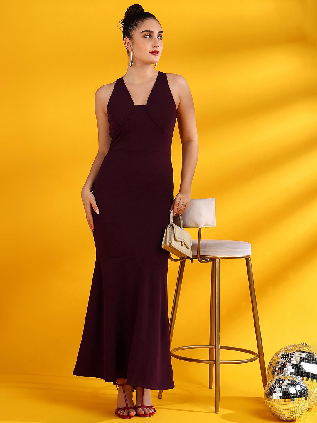 Buy Golden Kite Scuba Maxi Dress - Dresses for Women 33443645 | Myntra