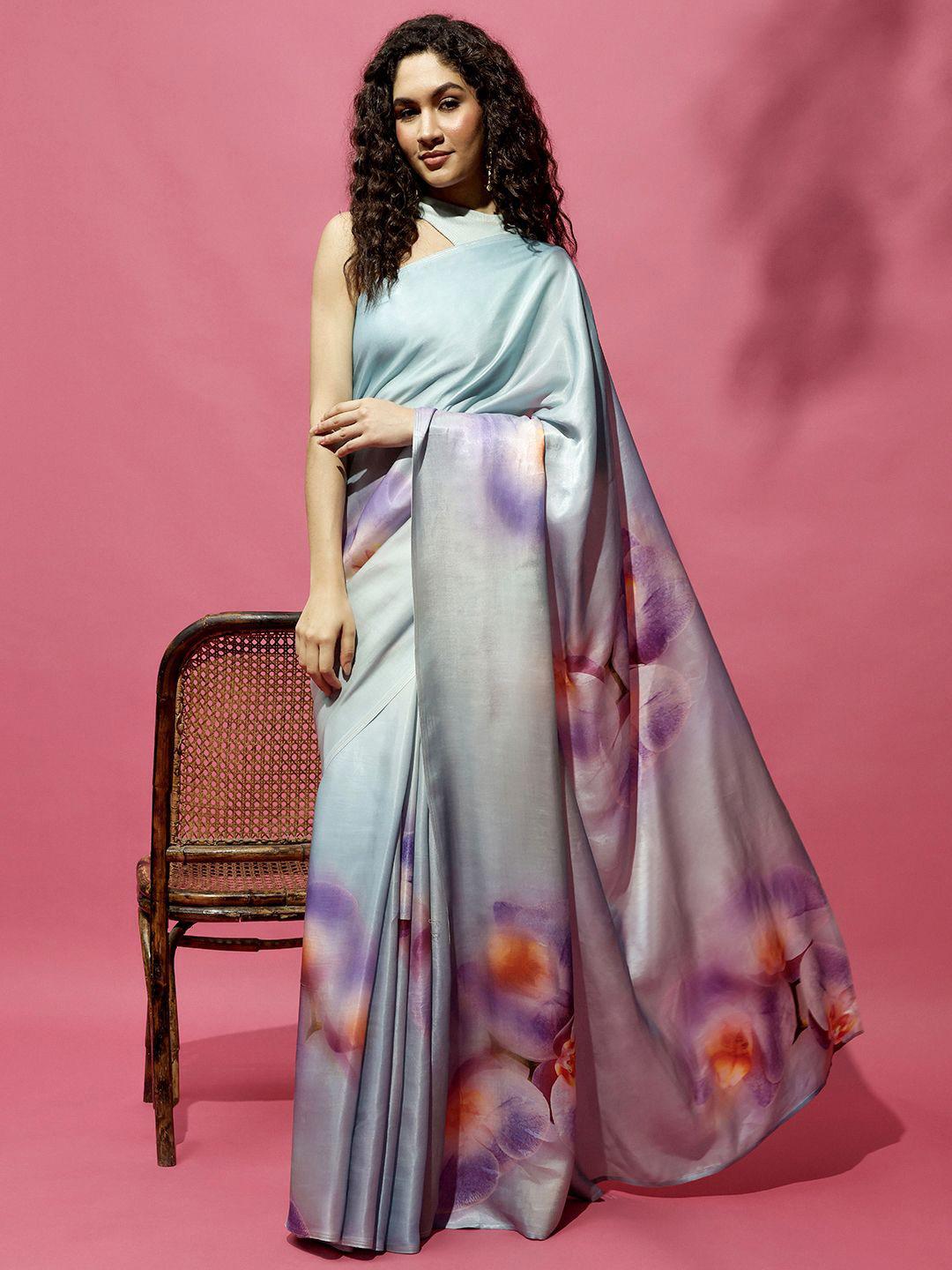 Buy Navyasa By Liva Floral Liva Saree - Sarees for Women 33422263 | Myntra