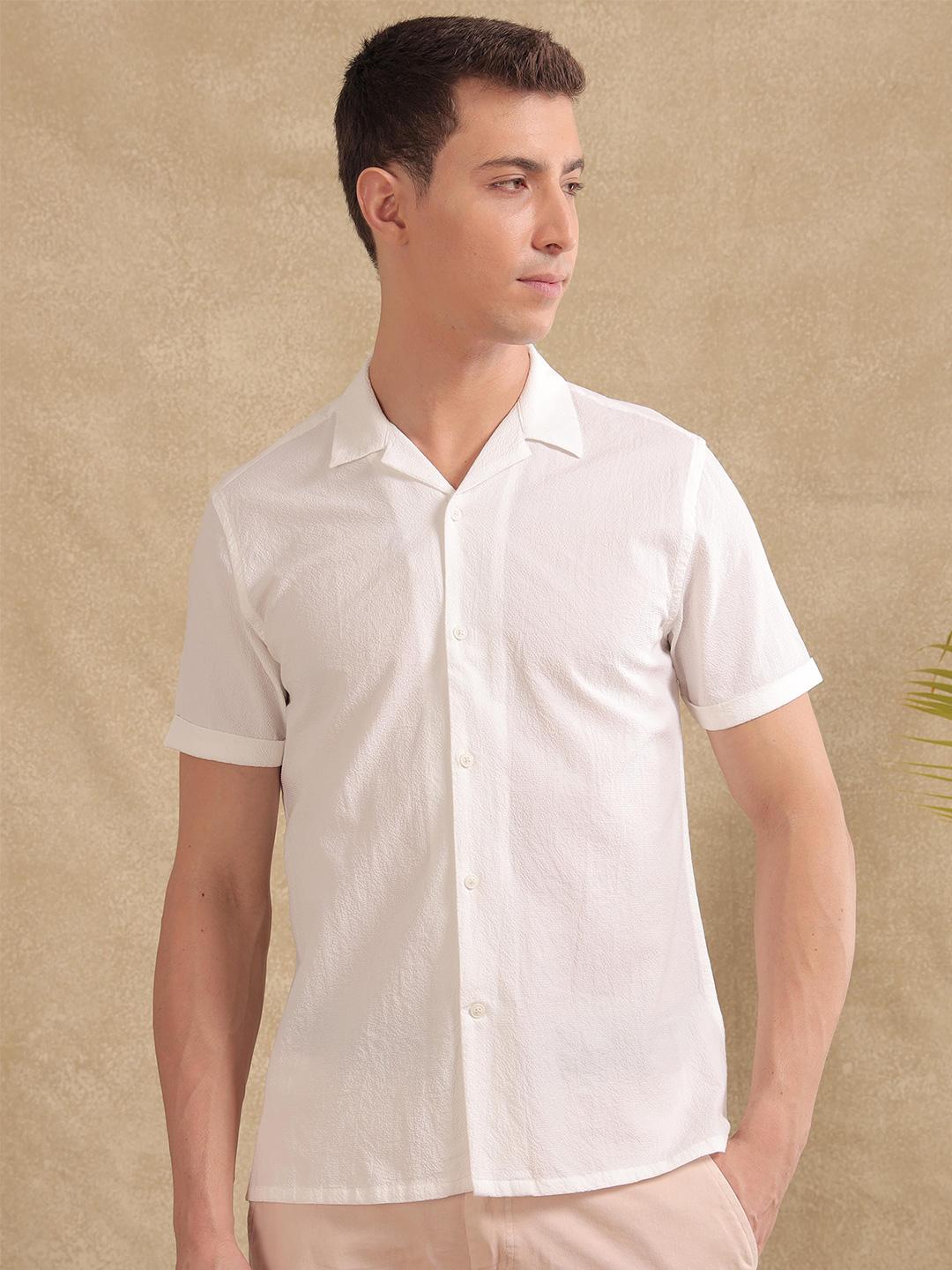 Buy THINC Men Solid Cotton Relaxed Fit Shirt - Shirts for Men 33438387 ...
