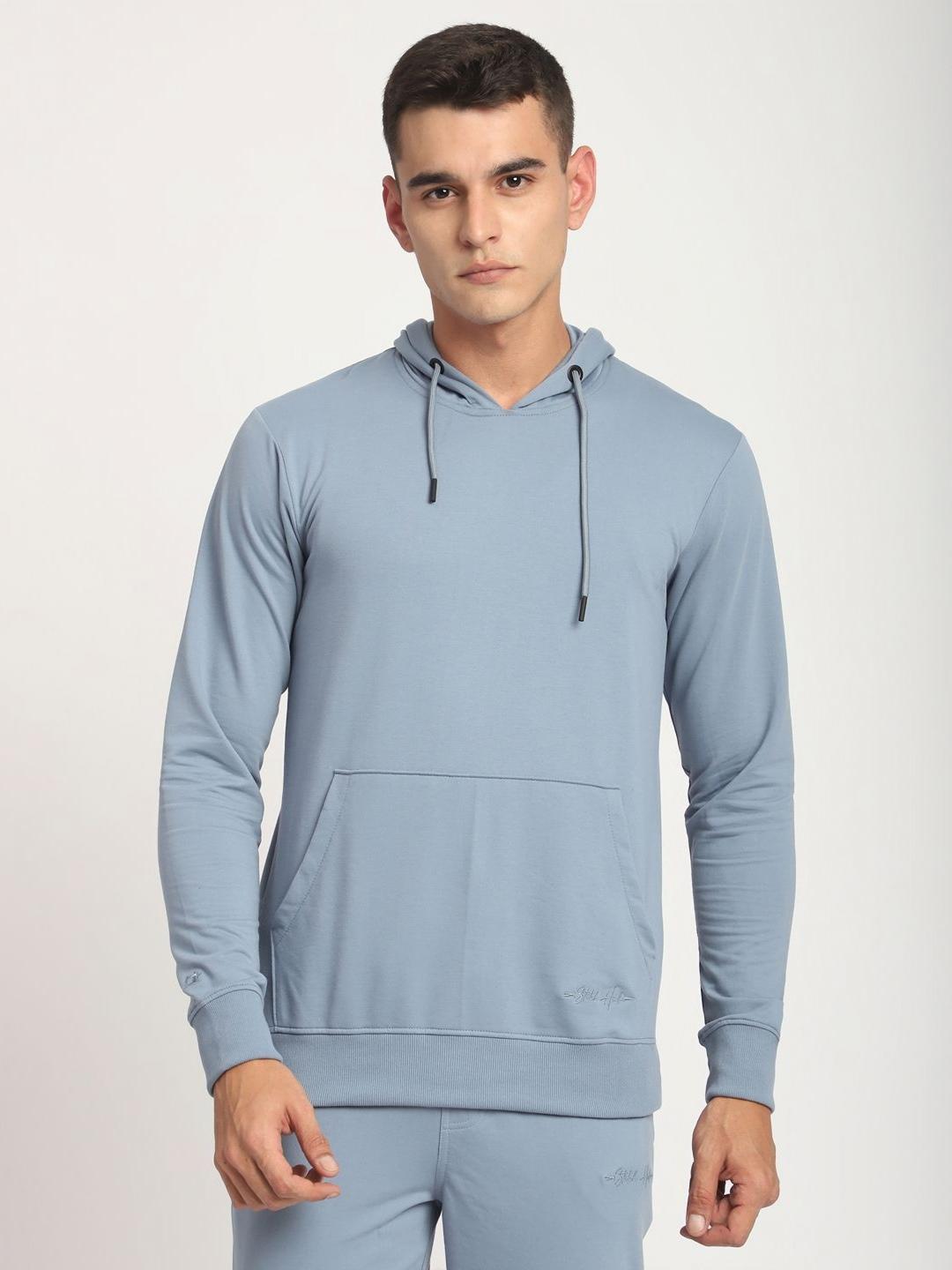 Buy Stitch Hub Men Solid Hooded Sweatshirt - Sweatshirts for Men ...