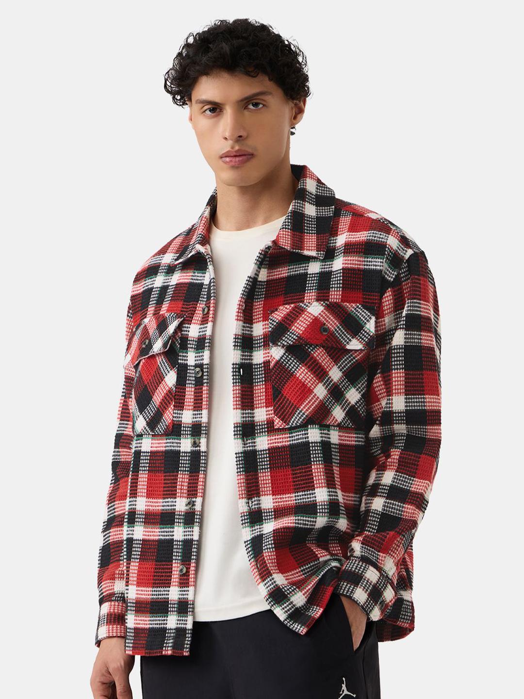 Buy The Souled Store Men Checked Casual Oversized Shackets - Shirts for ...