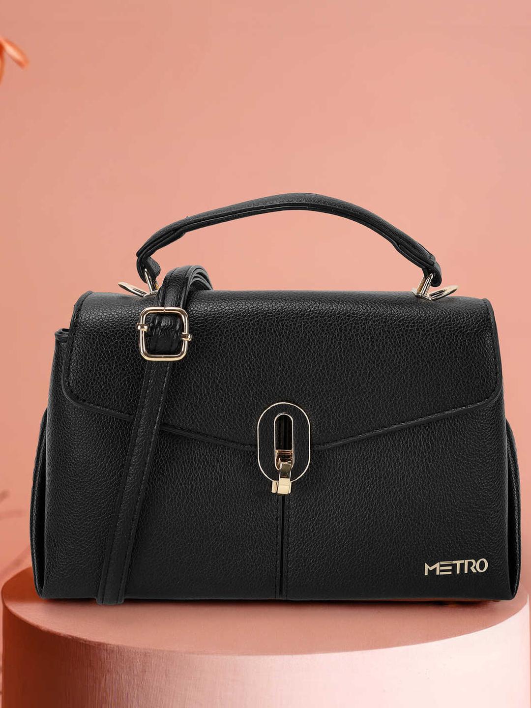 Buy Metro PU Structured Satchel - Handbags for Women 33630590 | Myntra