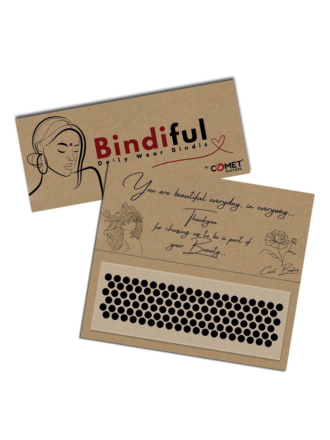 Buy Comet Busters Bindiful Traditional Round Velvet Bindi - Bindi for ...
