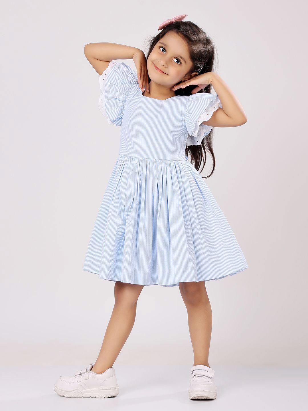 Buy Piccolo Piglet Girl Flutter Sleeve Pinafore Dress - Dresses for ...