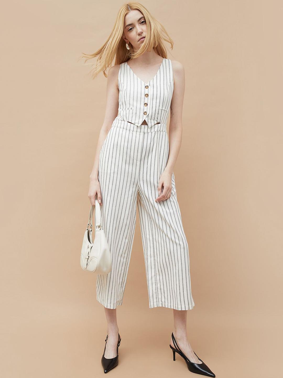 Buy Ginger By Lifestyle Striped Basic Jumpsuit - Jumpsuit for Women ...