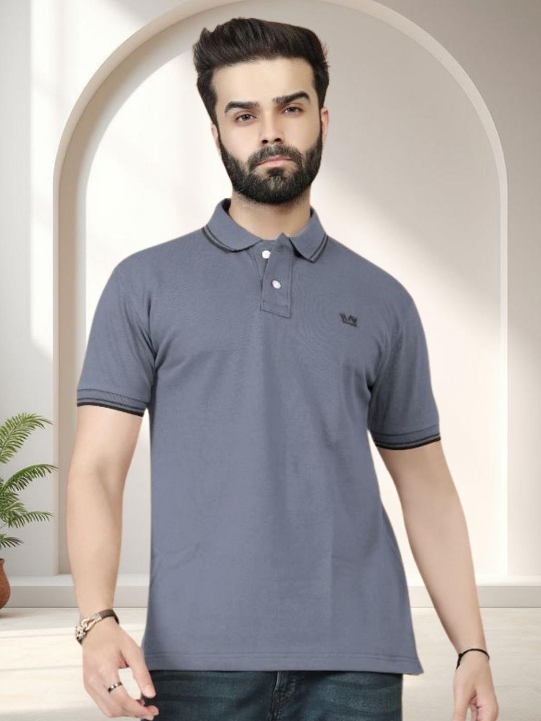 Buy WATAY Brand Logo Printed Polo Collar Pure Cotton T Shirt - Tshirts ...