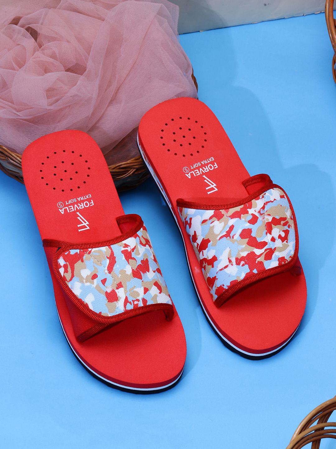 Buy FORVELA Women Doctor Ortho Comfortable Soft Printed Flip Flops ...