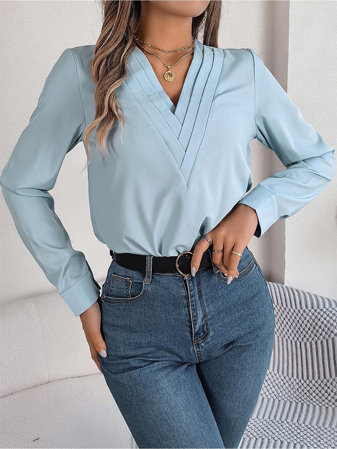 Buy StyleCast X Revolte Women Solid V Neck Top - Tops for Women ...