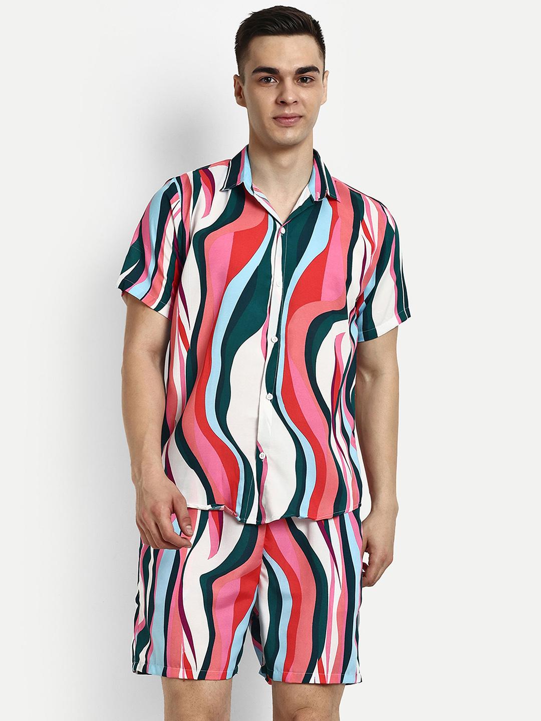 Buy SZN Men Abstract Print High Rise Technology Shorts - Shorts for Men ...