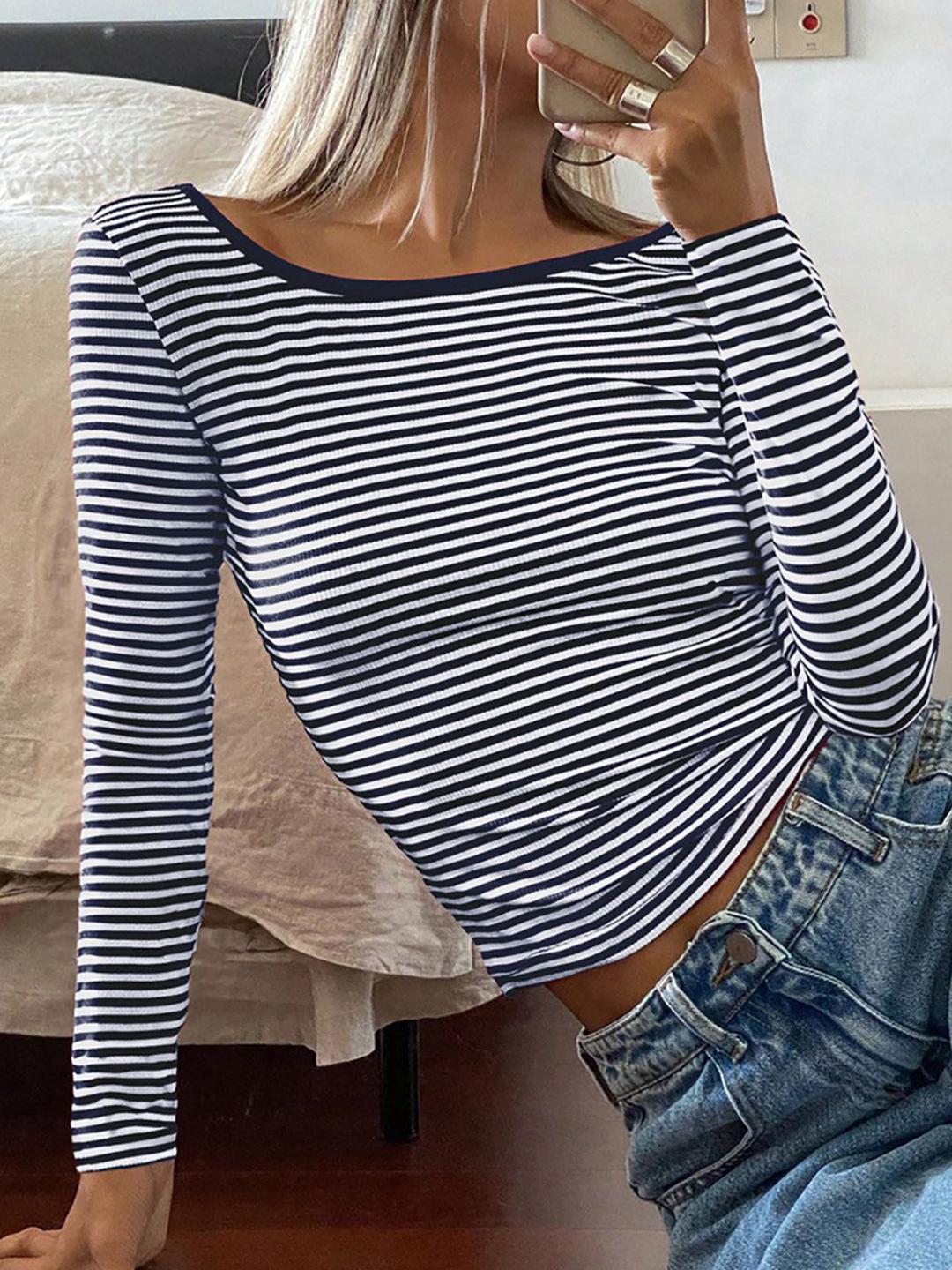 Buy StyleCast X Revolte Striped Crop Top - Tops for Women 31845173 | Myntra